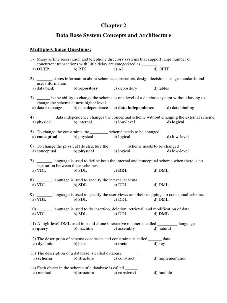 QA Chapter2 PDF | PDF | Databases | Conceptual Model