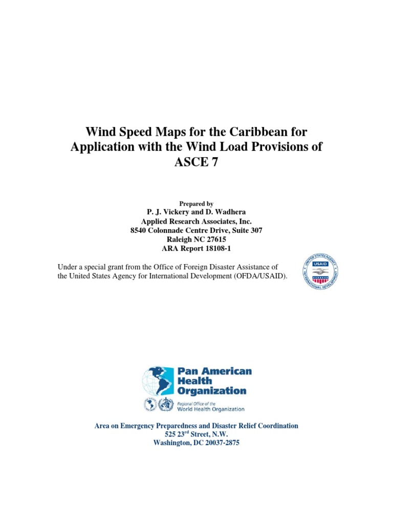 Wind Speed Maps for the Caribbean: Defining Basic Wind Speeds for ...