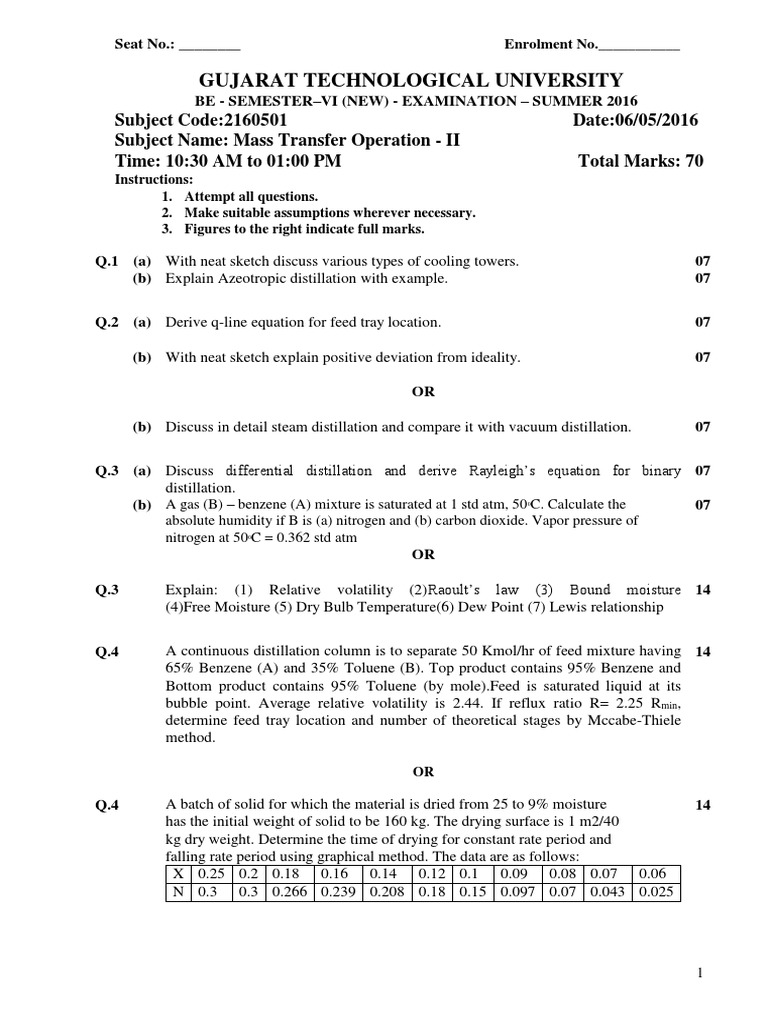 Mto Ii | PDF | Separation Processes | Distillation