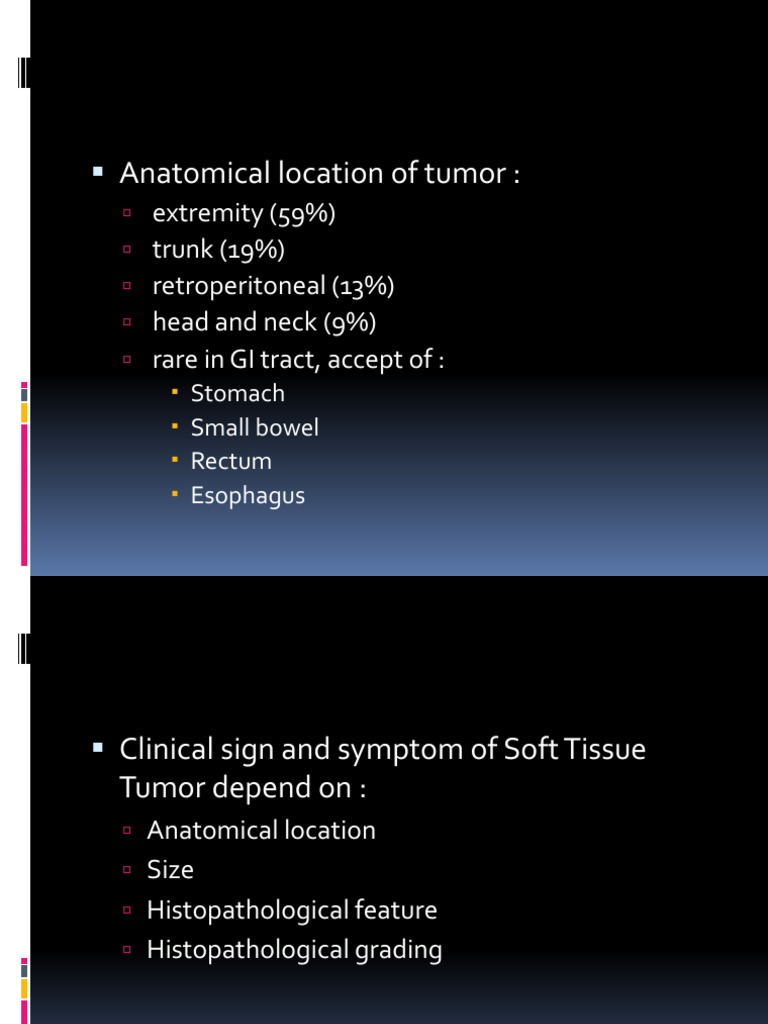 Anatomical Location of Tumor | PDF | Sarcoma | Metastasis