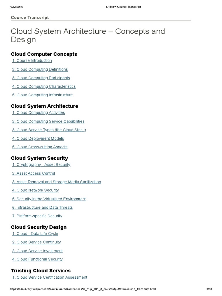 Cloud System Architecture - Concepts and Design | PDF | Software As A ...
