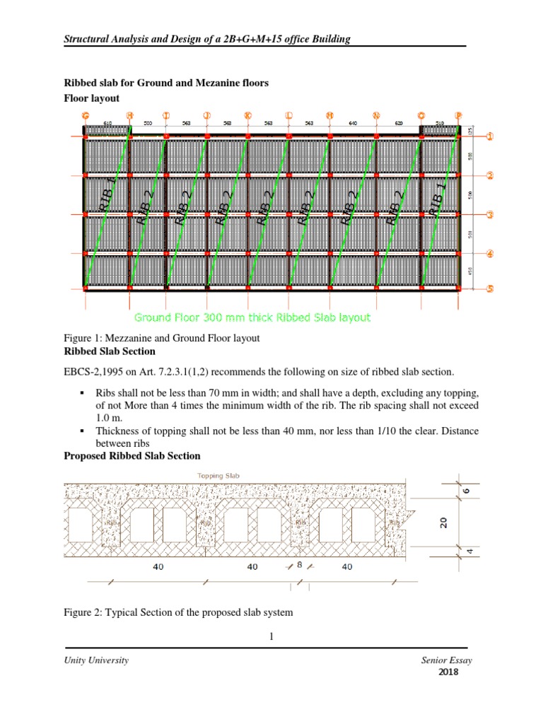 Ribbed Slab 1 | PDF | Bending | Beam (Structure)