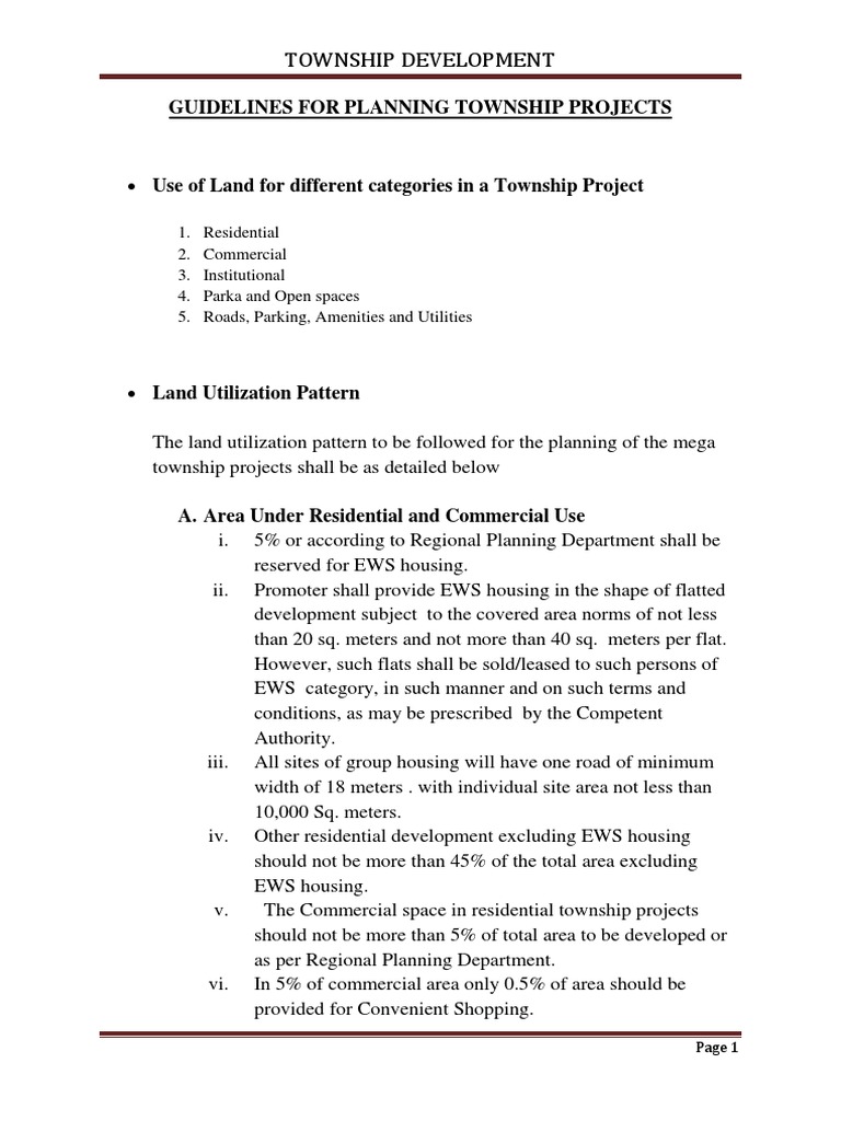 Township Development Planning Guidelines | PDF | Stairs | Elevator