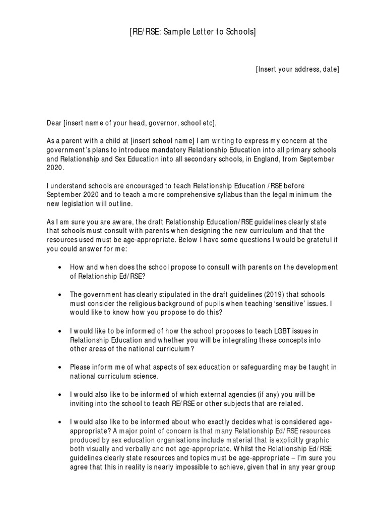 Parental Concerns on RSE Implementation | PDF | Sex Education ...