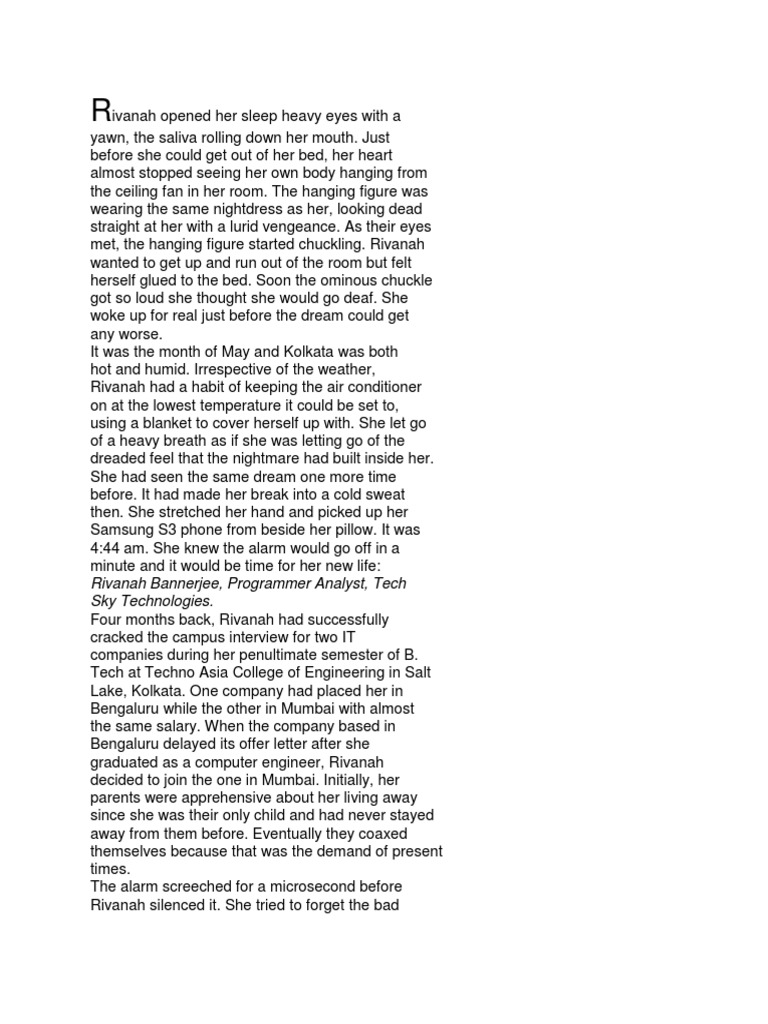 Rivanah Bannerjee, Programmer Analyst, Tech Sky Technologies | PDF