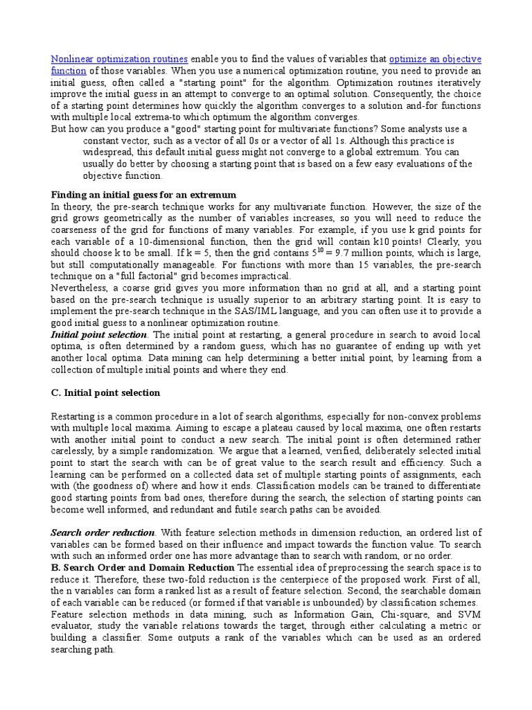 Nonlinear Optimization Routines | PDF | Mathematical Optimization | Algorithms