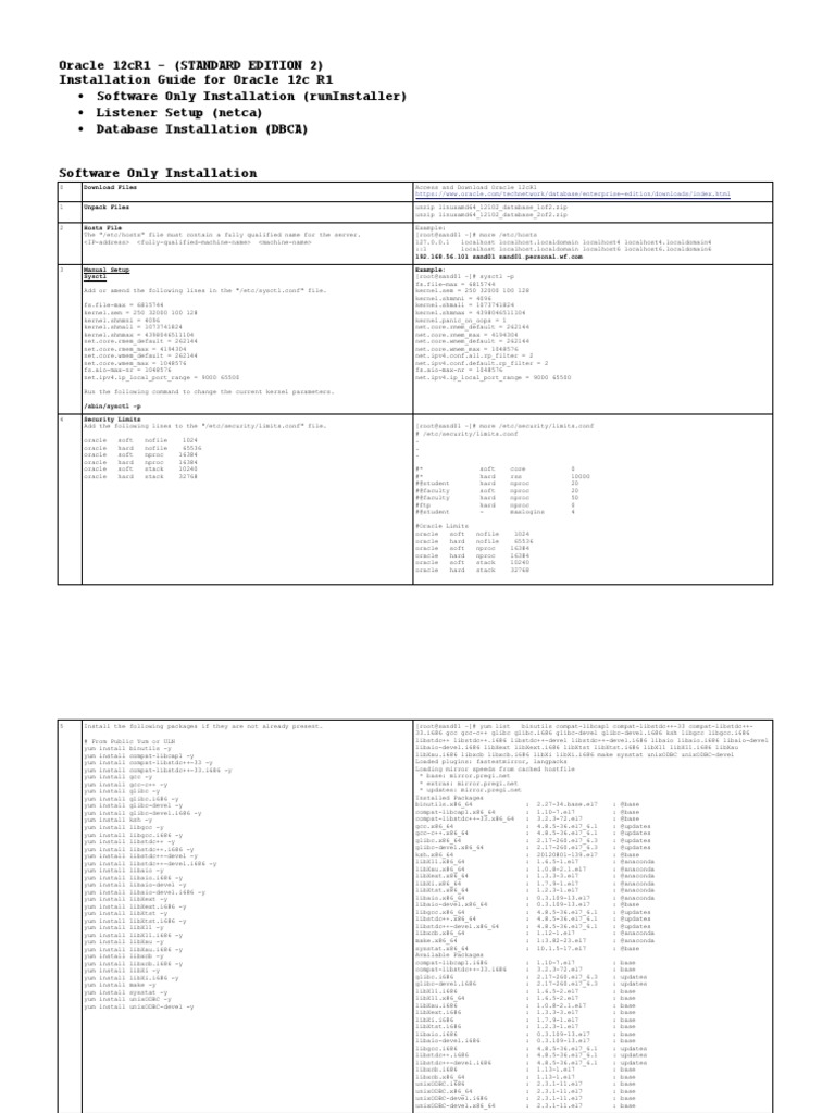 1 Oracle12cr1se2 Installationguide Pdf Oracle Database File System