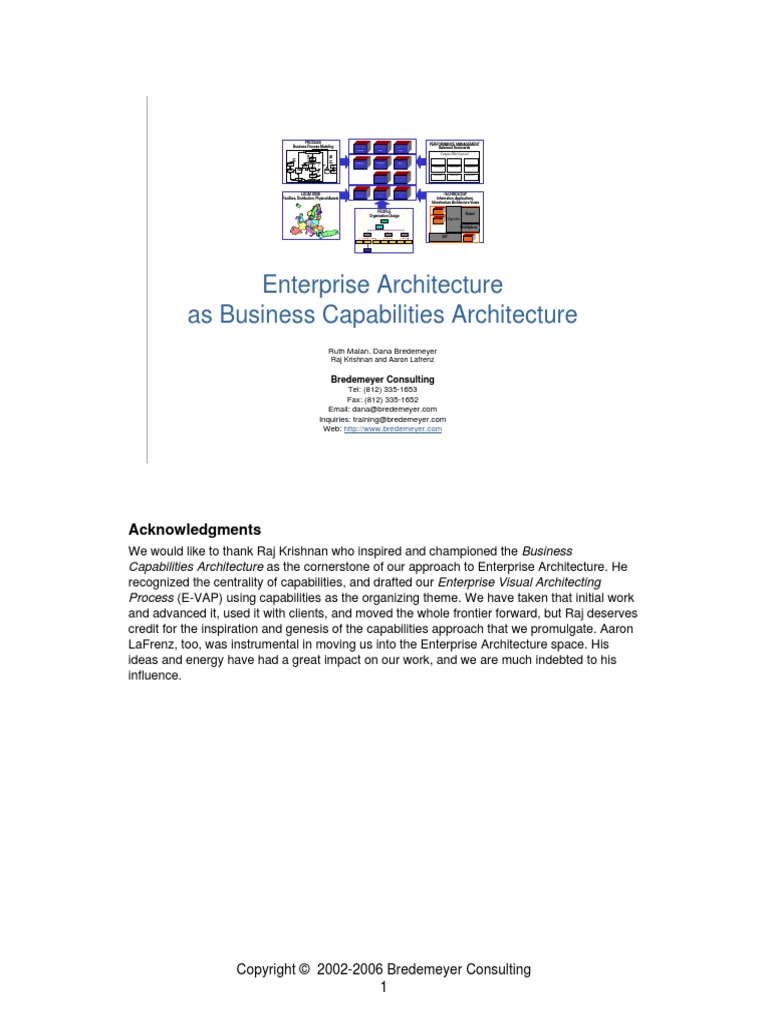 Enterprise Architecture As Capabilities Arch | PDF | Enterprise ...