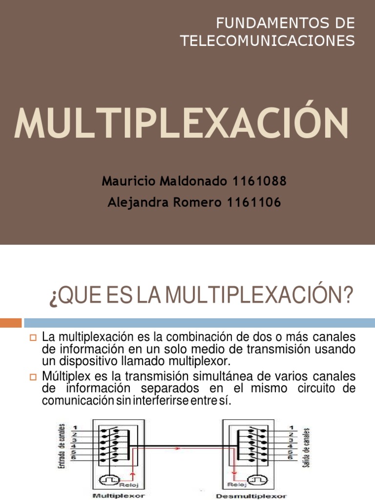 Multiplexacion COMUNICACIONES | PDF | Multiplexación | Transmisión de datos