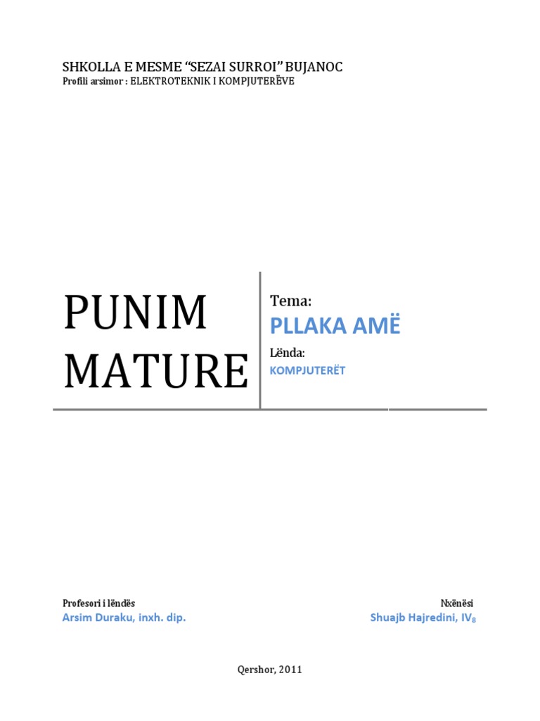 Pllaka Amë PDF | PDF