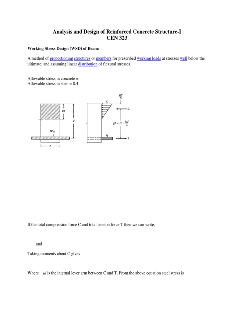 WSD Beam Design | PDF | Beam (Structure) | Stress (Mechanics)