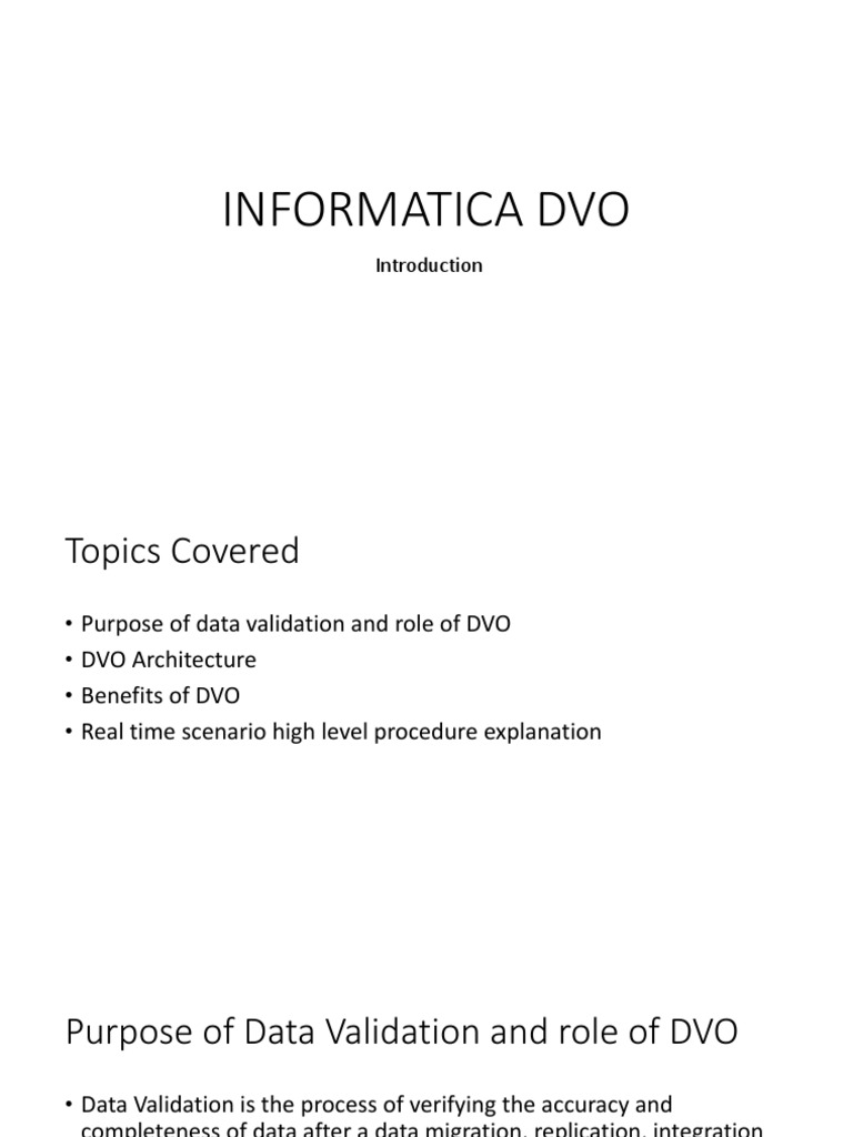 Informatica DVO | PDF | Application Programming Interface | Databases