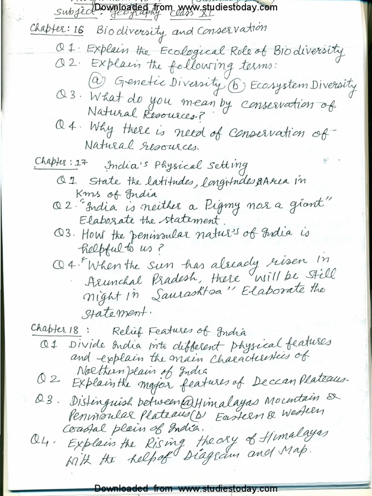 Class 11 Geography Chapter 2 Overview | PDF | Career & Growth