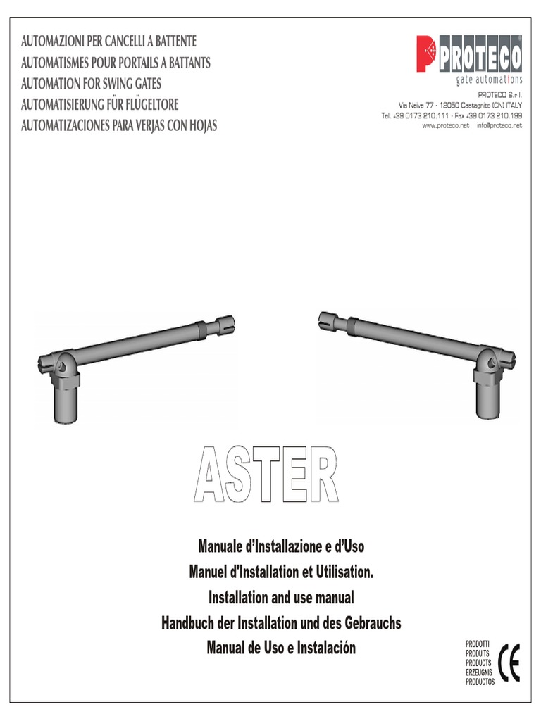Aster4 Installation | PDF | Lock (Security Device) | Screw