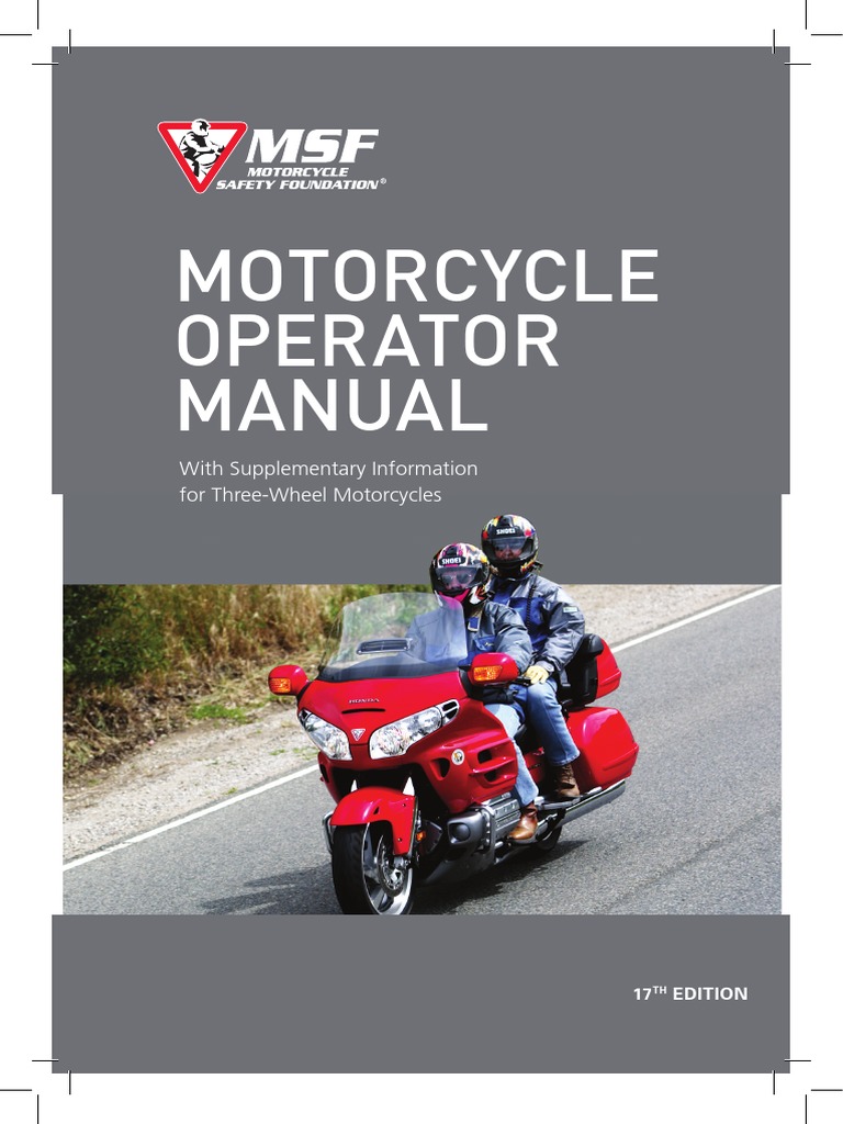 Motorcycle Safety Manual Guide | PDF | Anti Lock Braking System ...