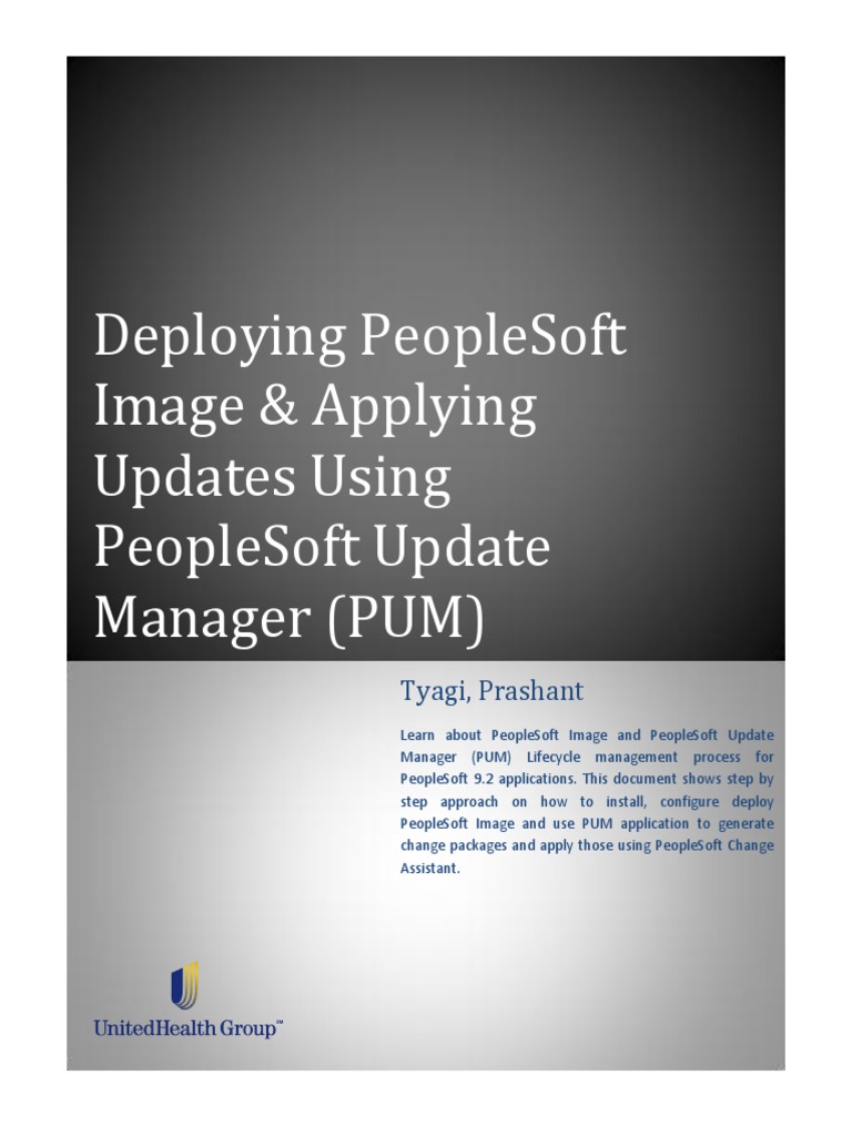 Deploying PeopleSoft Image and Using PUM To Apply Updates | PDF ...