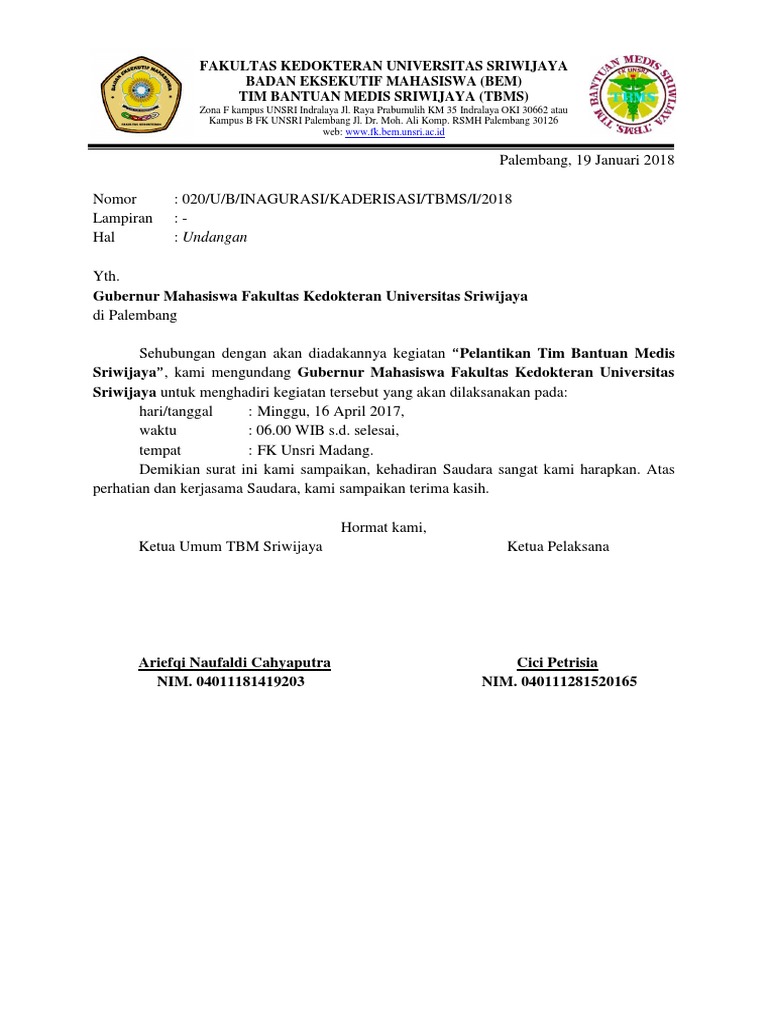 Format Surat Undangan | PDF