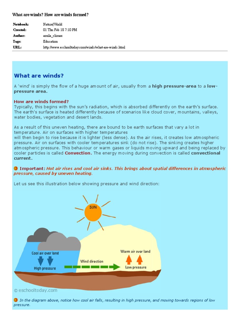 What Are Winds? How Are Winds Formed? | PDF | Science & Mathematics
