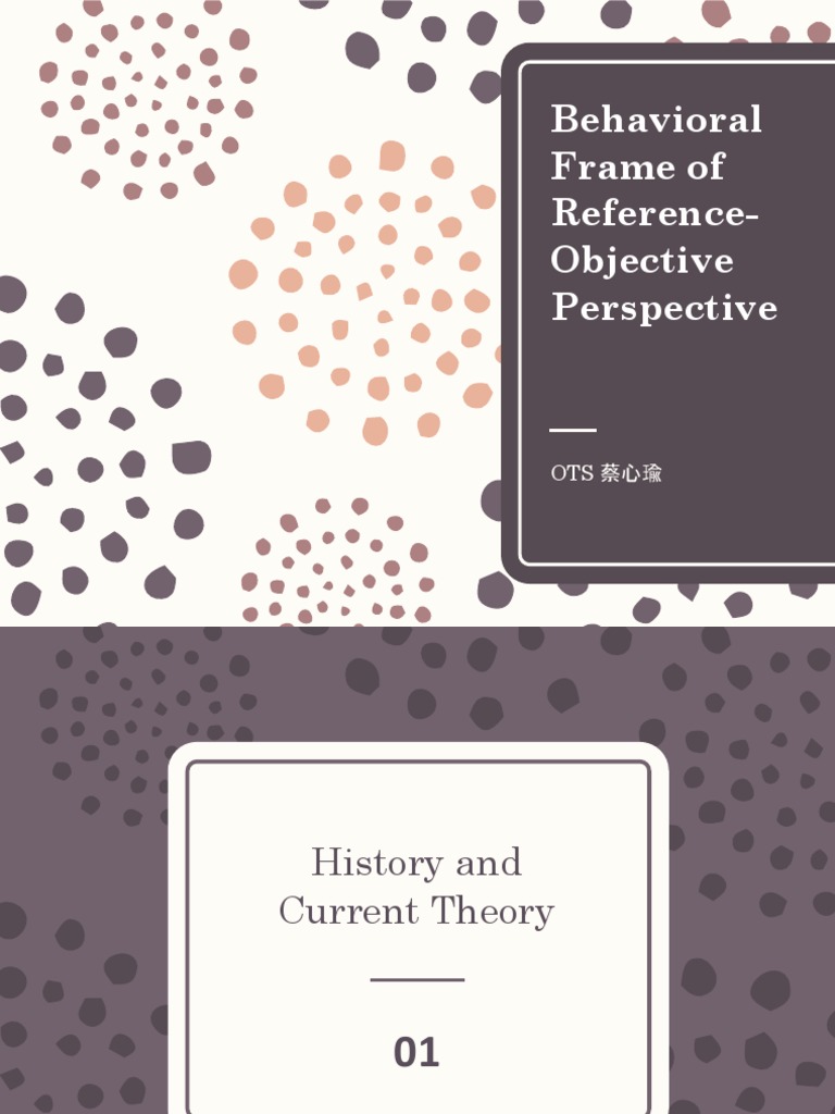 Behavior Frame of Reference For Psychiatry Occupational Therapy | PDF