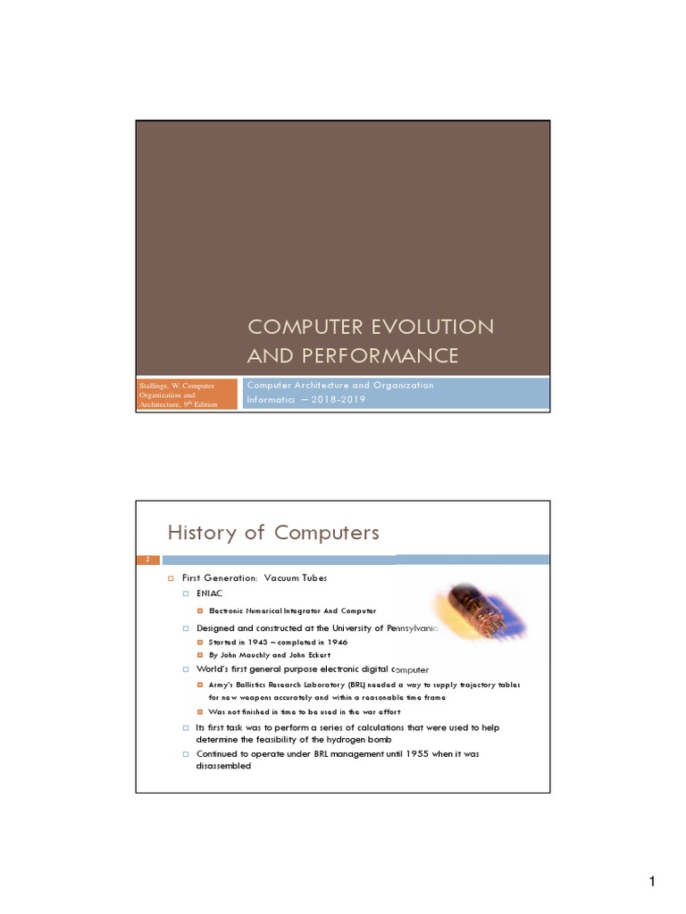 1 - Computer Evolution and Performance | PDF | Central Processing Unit | Integrated Circuit