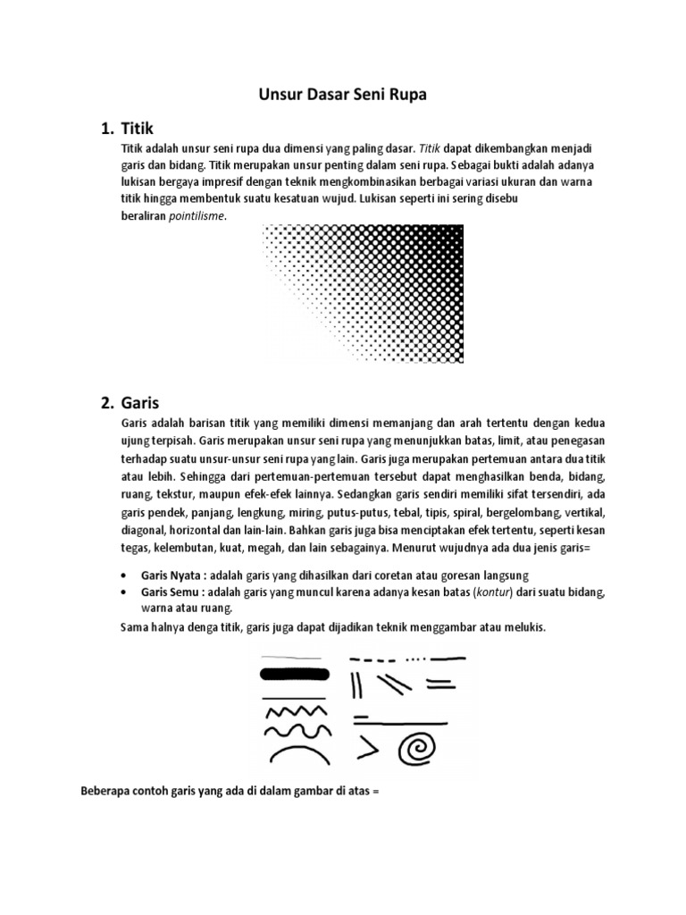 Unsur Dasar Seni Rupa | PDF