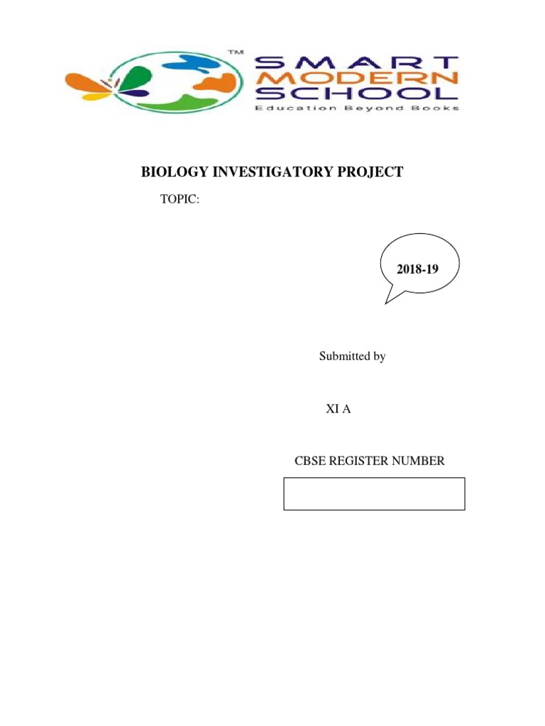 Biology Investigatory Project: Topic | PDF