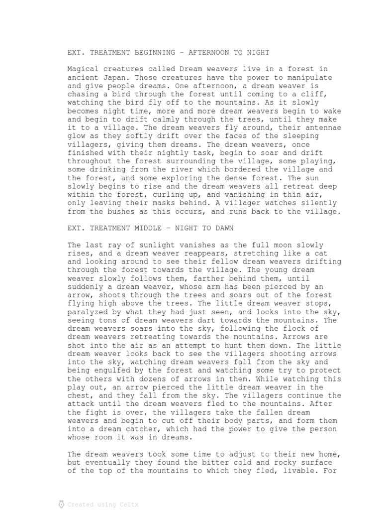 Script Treatment-3 | PDF | Nature