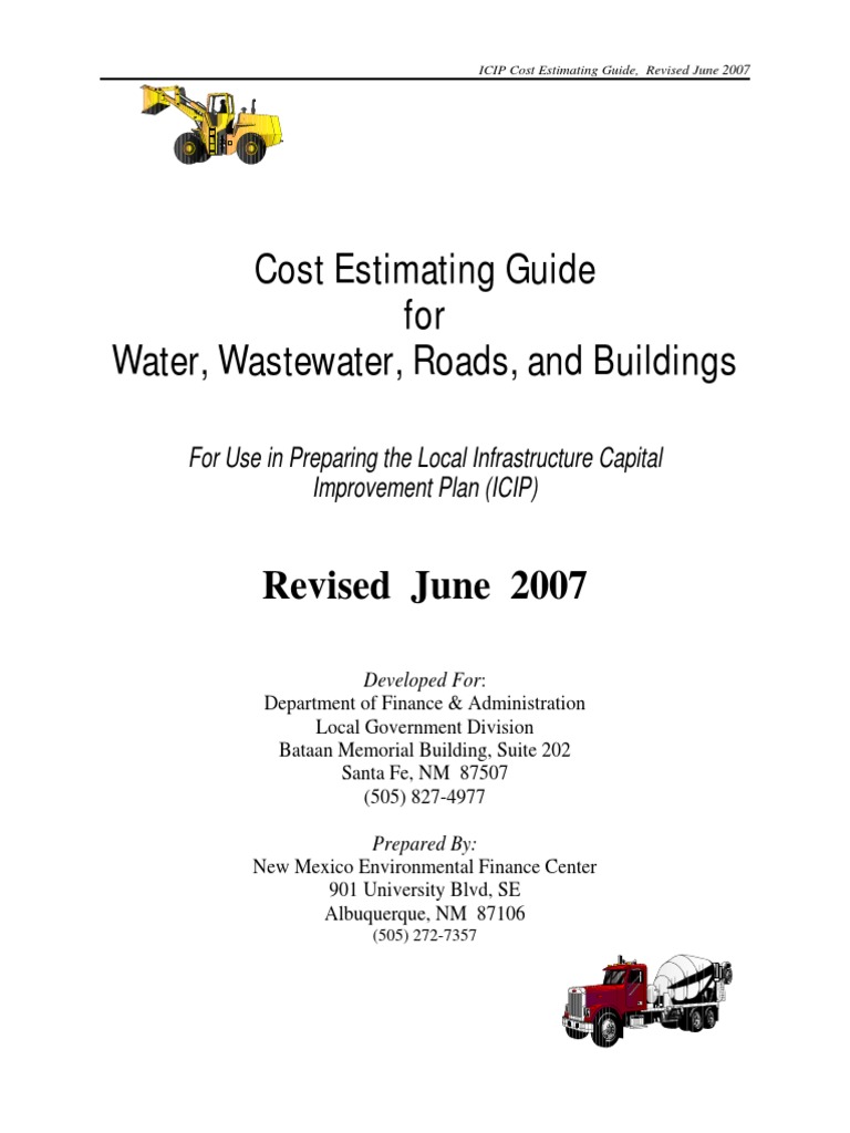 Cost Estimating Guide For Water, Wastewater, Roads, and Buildings PDF ...
