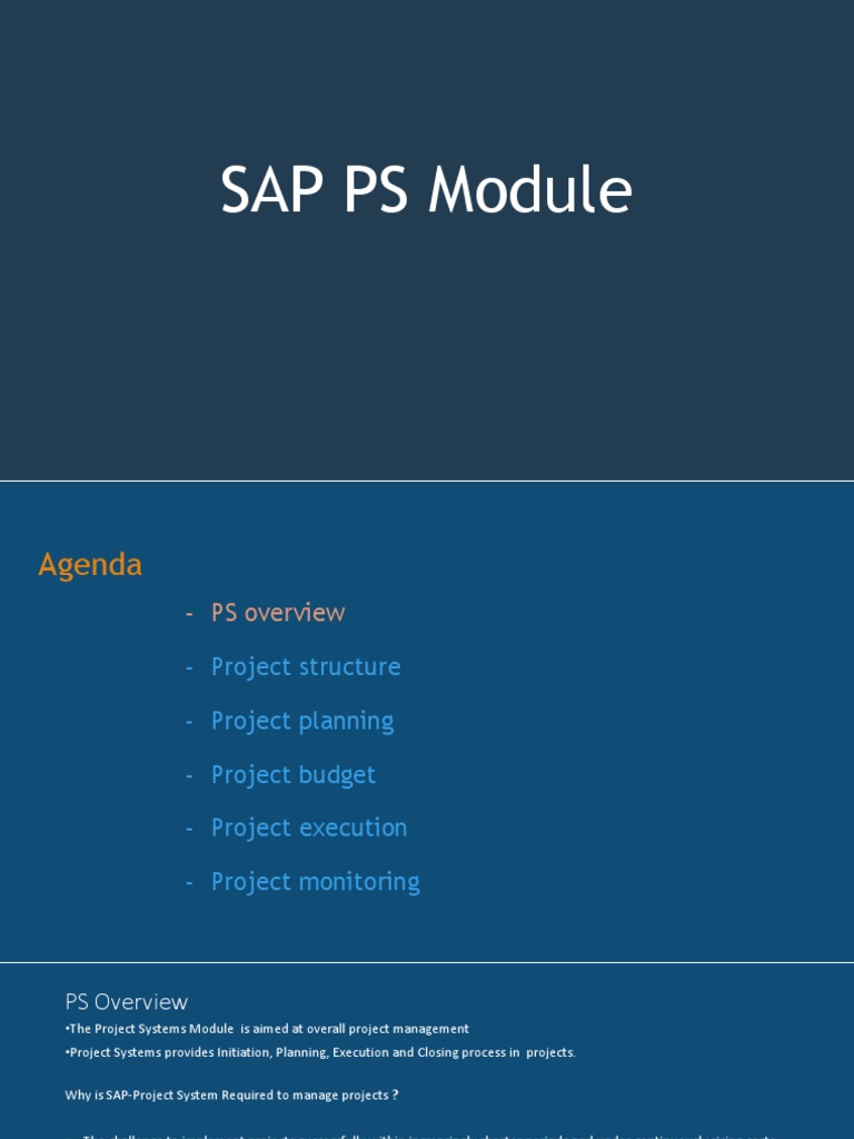 Sap Ps Overview | PDF | Project Management | Computing