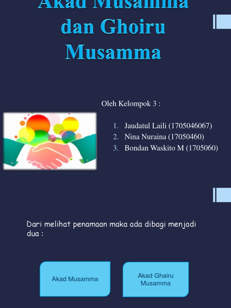 Akad Musamma Dan Ghoiru Musamma | PDF