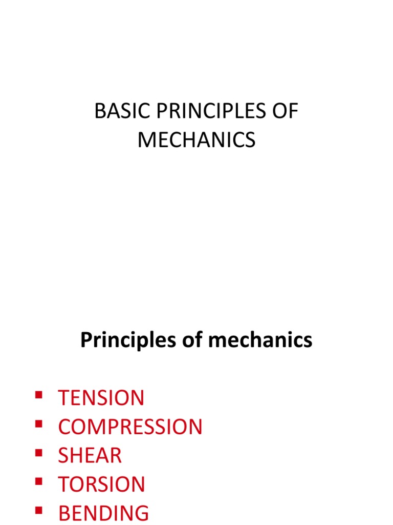 Basic Principle of Mechanics | PDF | Beam (Structure) | Bending