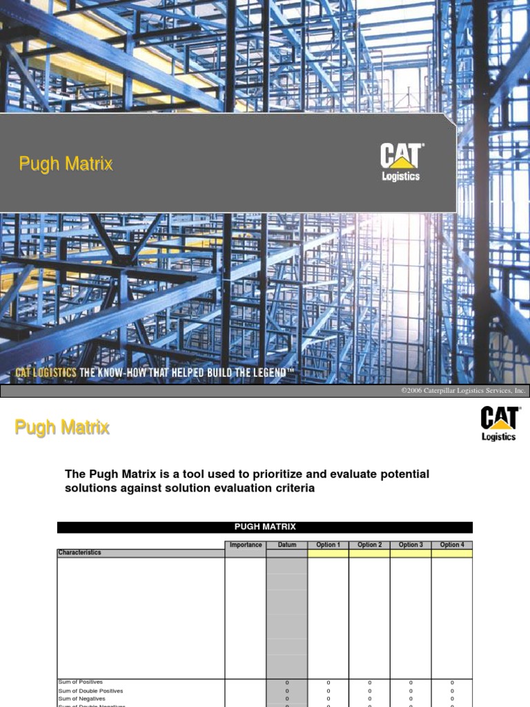 pugh matrix.ppt | Data | Matrix (Mathematics)