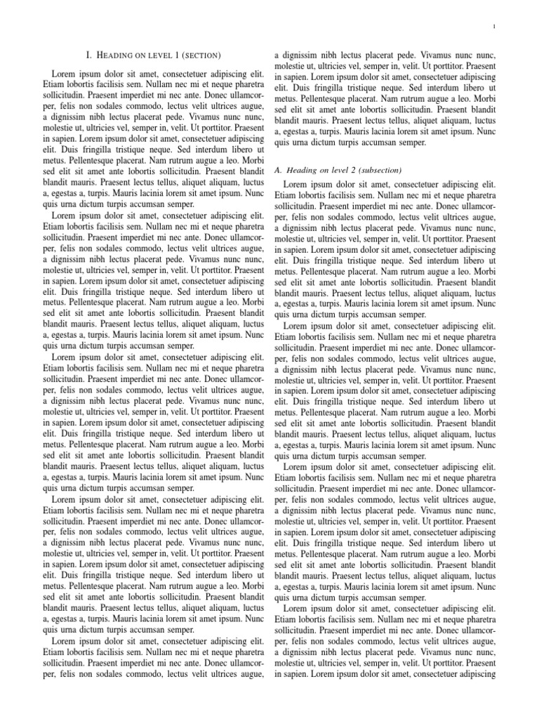 Document Sections and Subsections with Repeated Lorem Ipsum Text | PDF ...