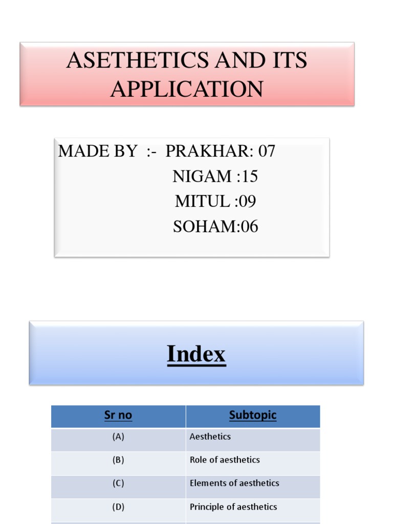 Aesthetic Presentation | PDF | Aesthetics | Design