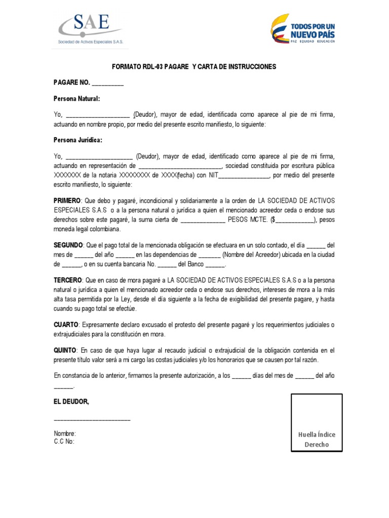 Ejemplo Pagare Carta de Instrucciones | PDF | Pagos | Justicia Ejemplo Pagare Carta de Instrucciones | PDF | Pagos | Justicia