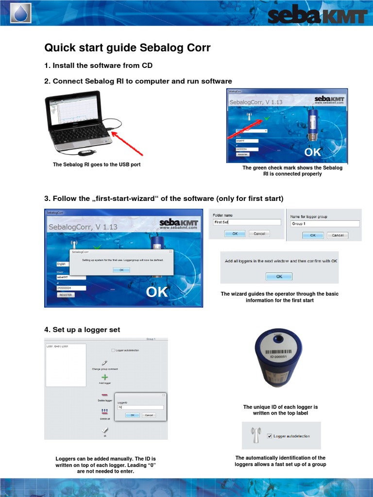 Quick Start Guide Sebalog Corr - ENG | PDF | Global Positioning System | Computing