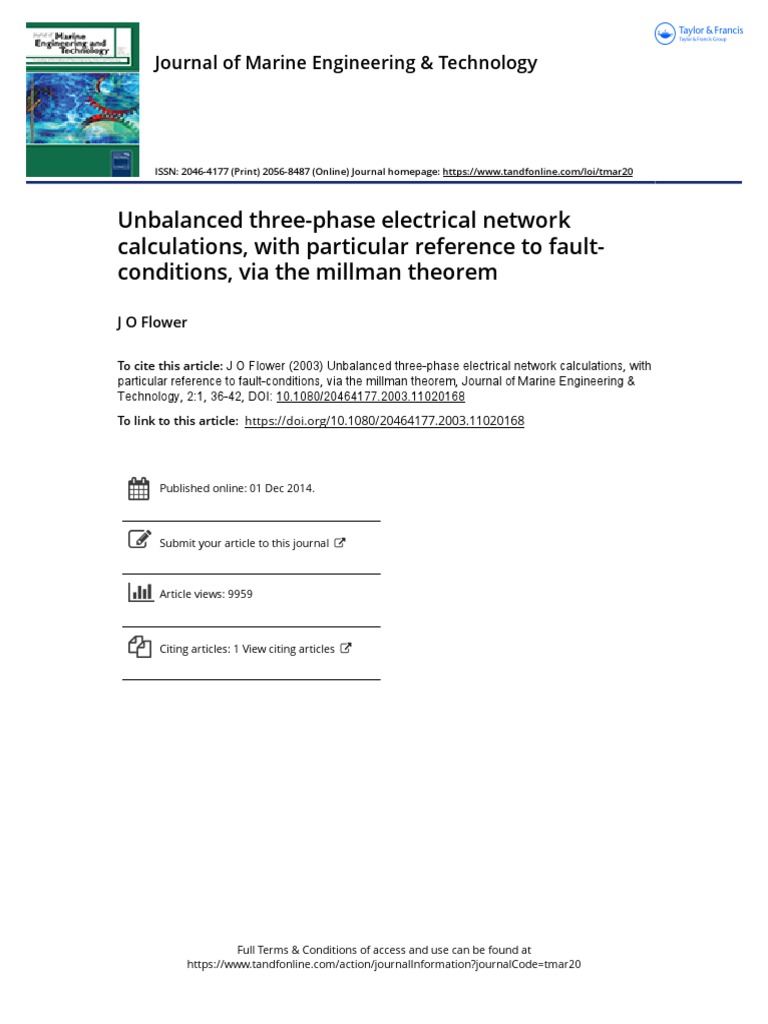 Unbalanced Three Phase Electrical Network Calculations With Particular Reference To Fault ...