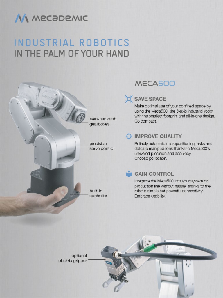Meca500 Brochure | PDF | Electrical Engineering | Manufactured Goods
