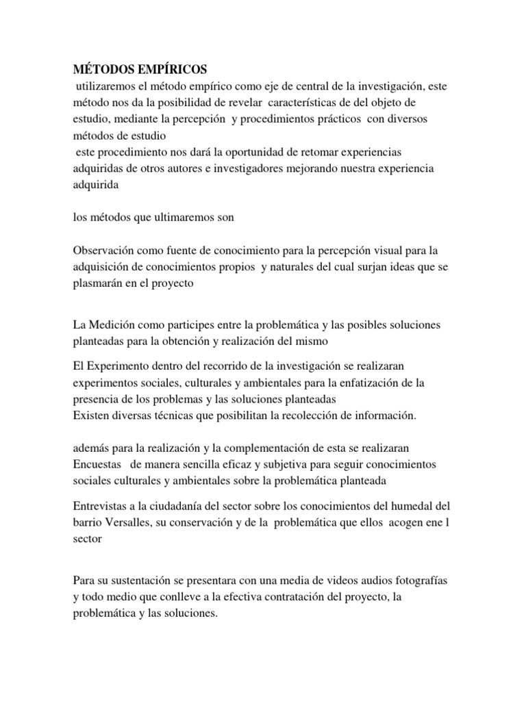 Metodo Empirico | PDF