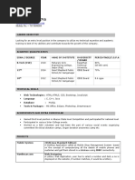 DXC Resume Format | PDF | Computing | Software Development