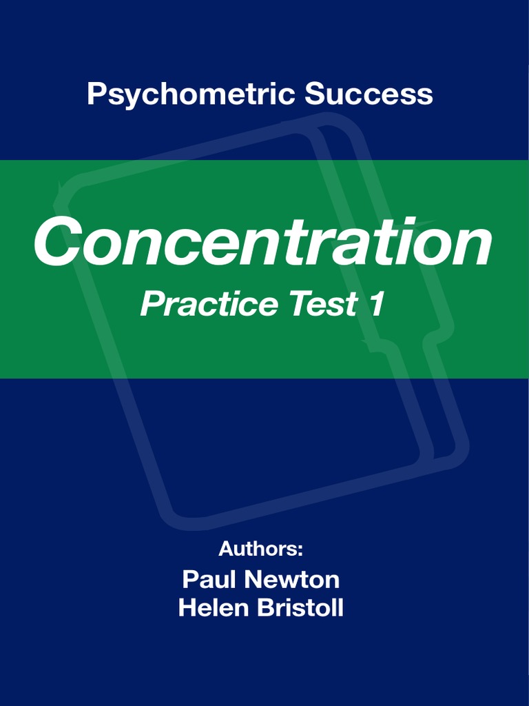 Psychometric Success Concentration - Practice Test 1 | PDF ...