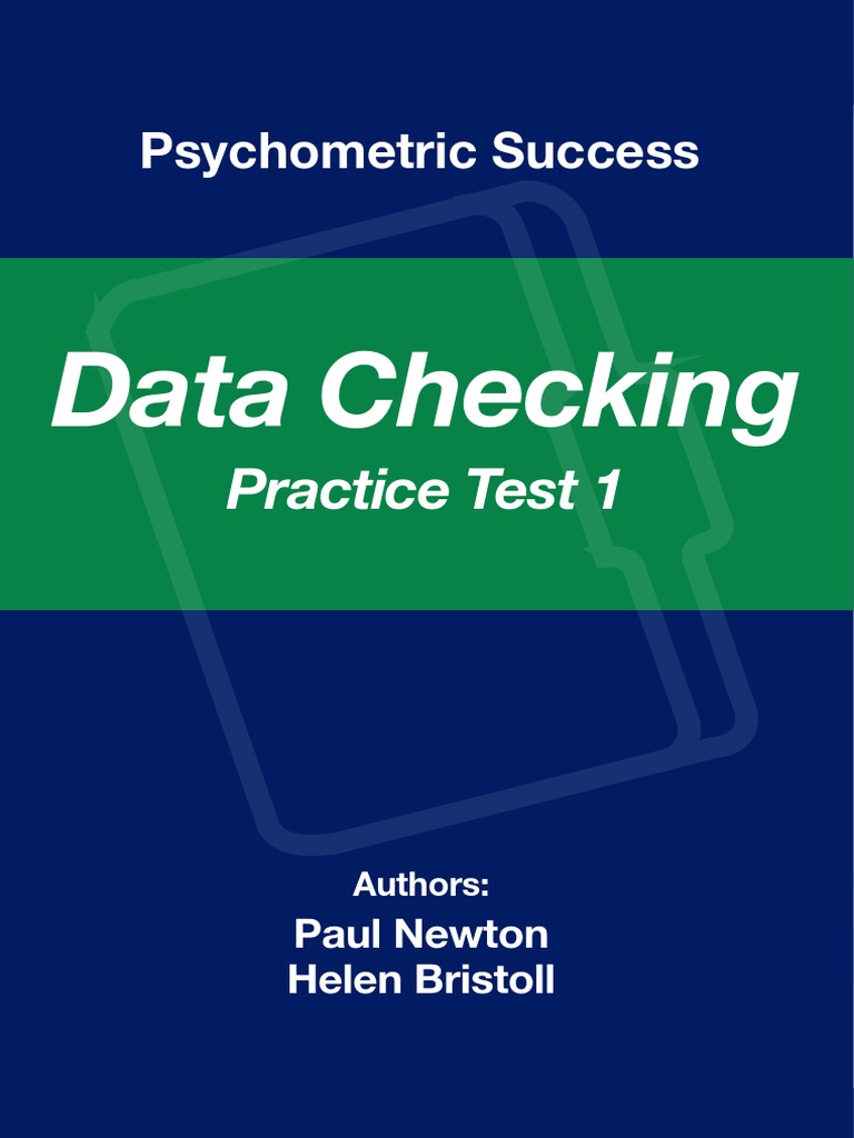 Psychometric Success Data Checking - Practice Test 2 | PDF | Business