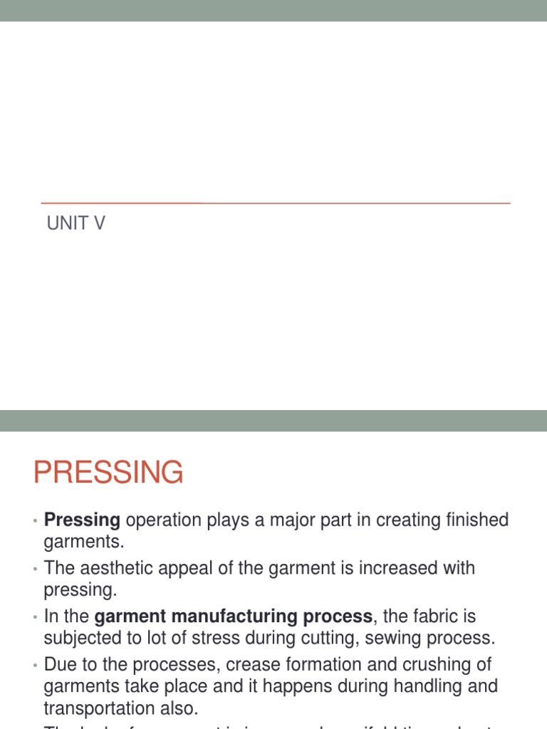 Pressing | PDF | Packaging And Labeling | Clothing
