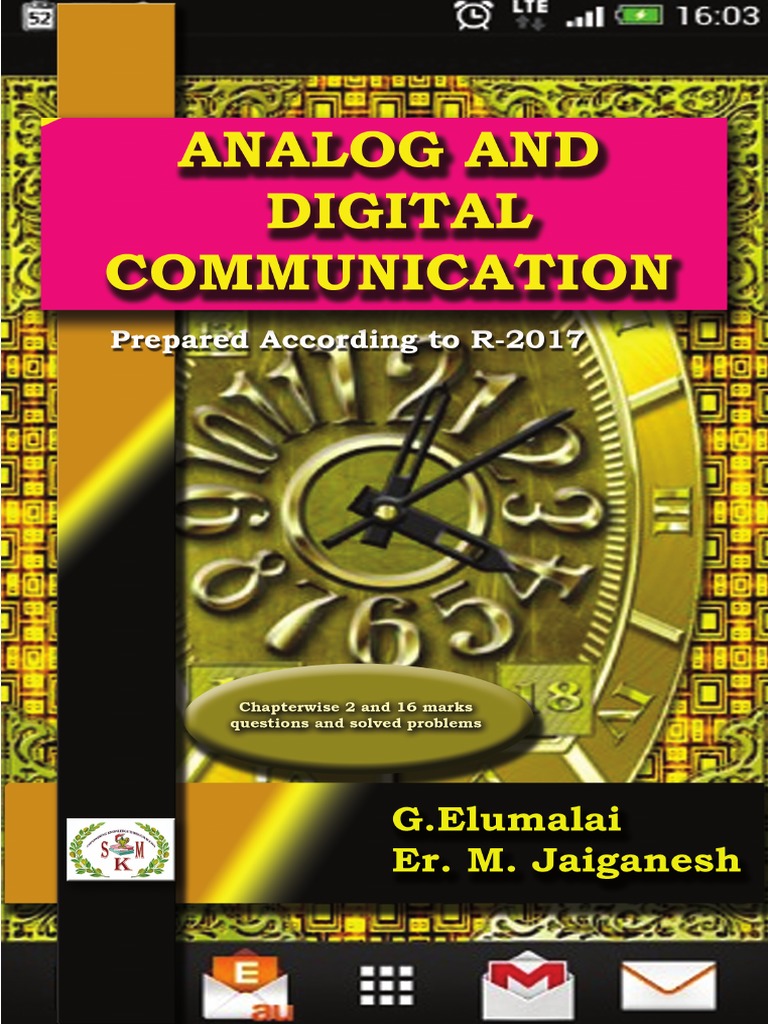 Analog and Digital Communication, 2016 PDF | PDF | Modulation | Data ...