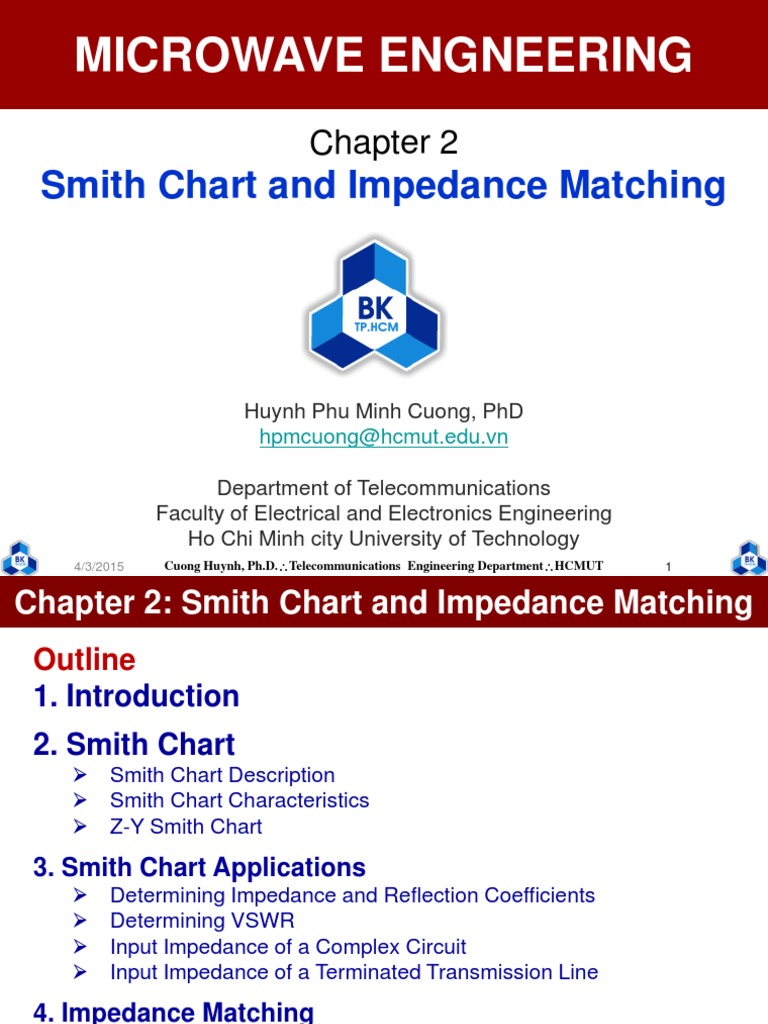 Smith Chart Overview and Applications | PDF | Electrical Engineering ...