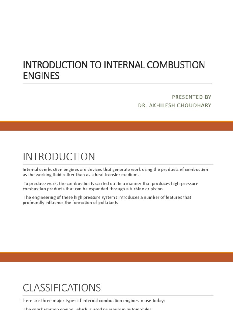Introduction To Internal Combustion Engines | PDF | Internal Combustion Engine | Diesel Engine