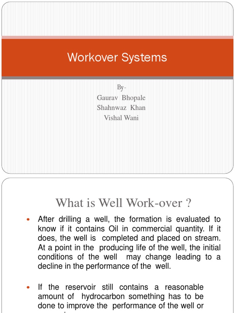 Workover Systems Rearranged | PDF | Drilling Rig | Oil Well