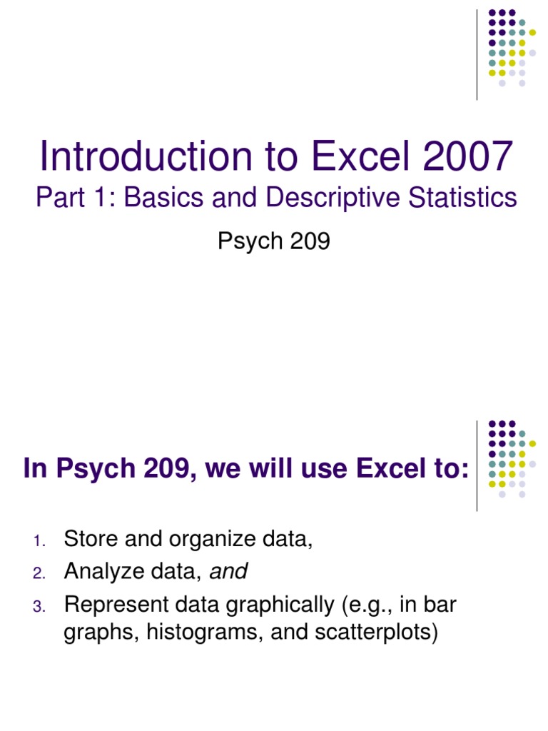 Lab 4 Excel Basics | PDF | Scatter Plot | Microsoft Excel