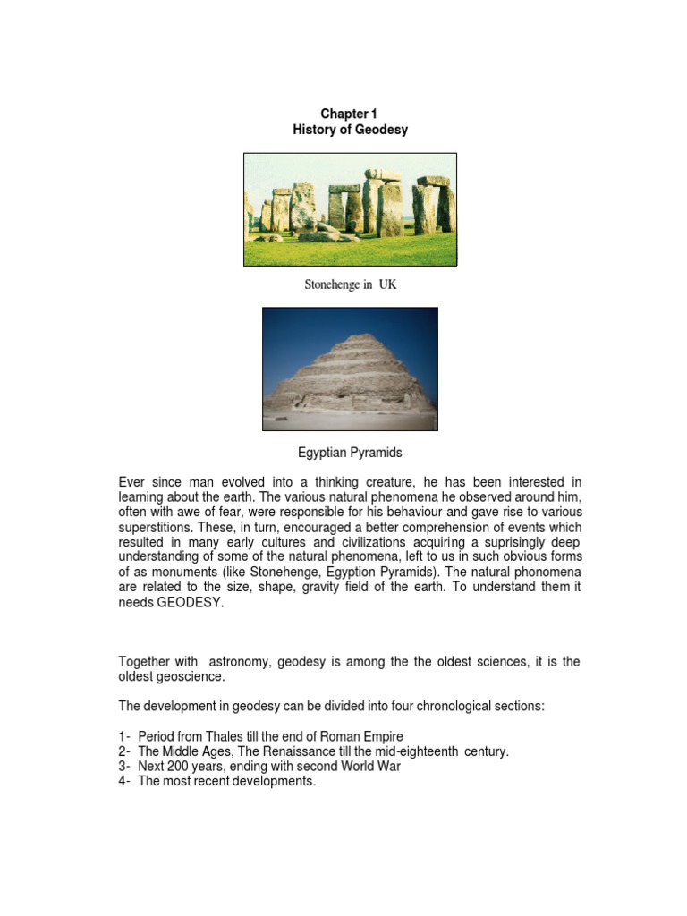 History of Geodesy: From Ancient Monuments to Modern Satellites | PDF ...