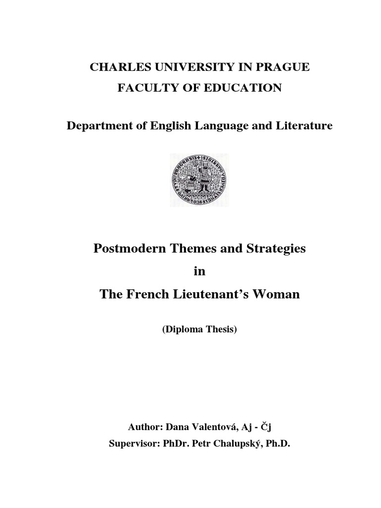 Post Modern Feature in French Lieutenant's Woman | PDF | Postmodernism ...